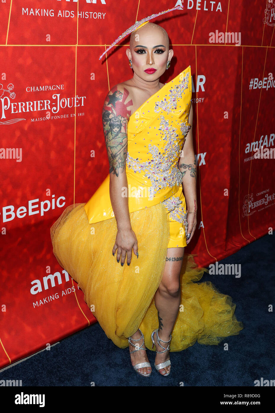 BEVERLY HILLS, LOS ANGELES, CA, USA - OCTOBER 18: Ongina at the amfAR ...