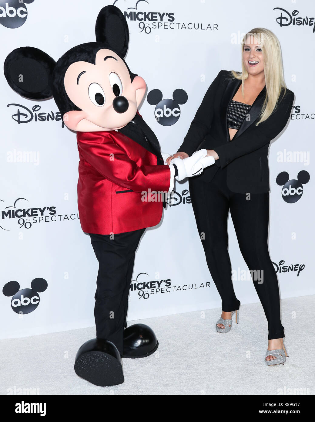 LOS ANGELES, CA, USA - OCTOBER 06: Mickey Mouse, Meghan Trainor at ...
