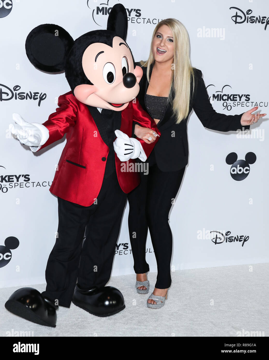 LOS ANGELES, CA, USA - OCTOBER 06: Mickey Mouse, Meghan Trainor at ...