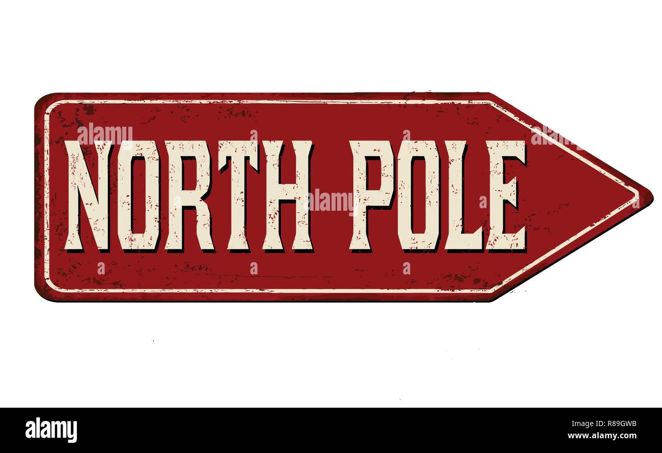 North pole direction sign hi-res stock photography and images - Alamy