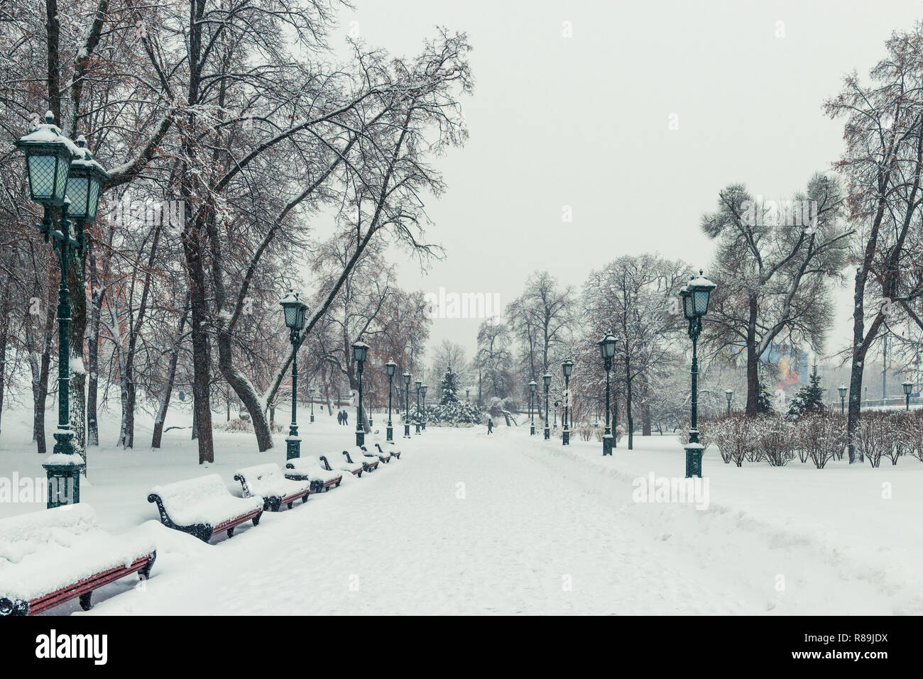 Winter urban landscape snow hi-res stock photography and images - Alamy