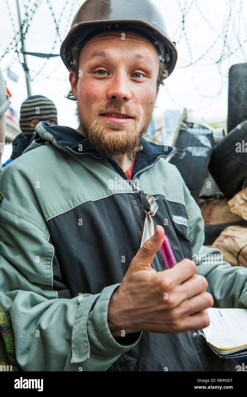 German traveller Billy Six during the occupation of Donetsk ...