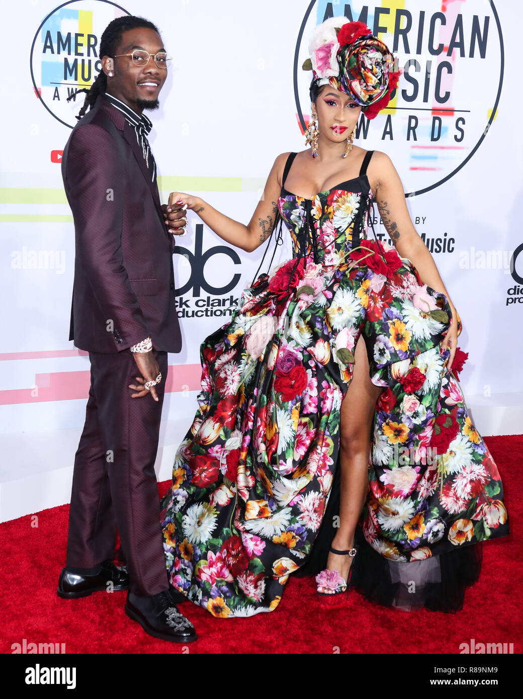 LOS ANGELES, CA, USA - OCTOBER 09: Offset, Kiari Kendrell Cephus, Cardi B, Belcalis Marlenis ...