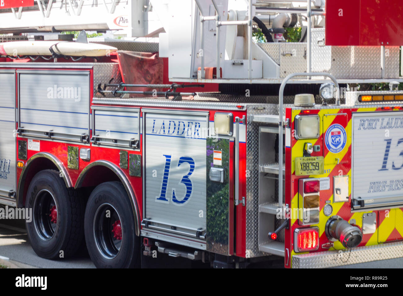 Fort Lauderdale Fire-Rescue Fire Engines Stock Photo - Alamy