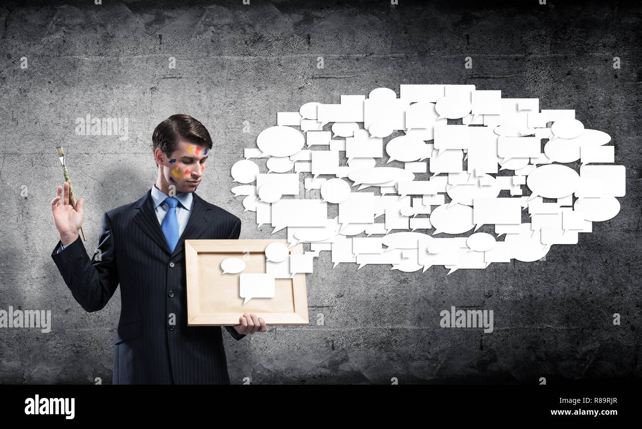 Business inspiration of young man Stock Photo - Alamy