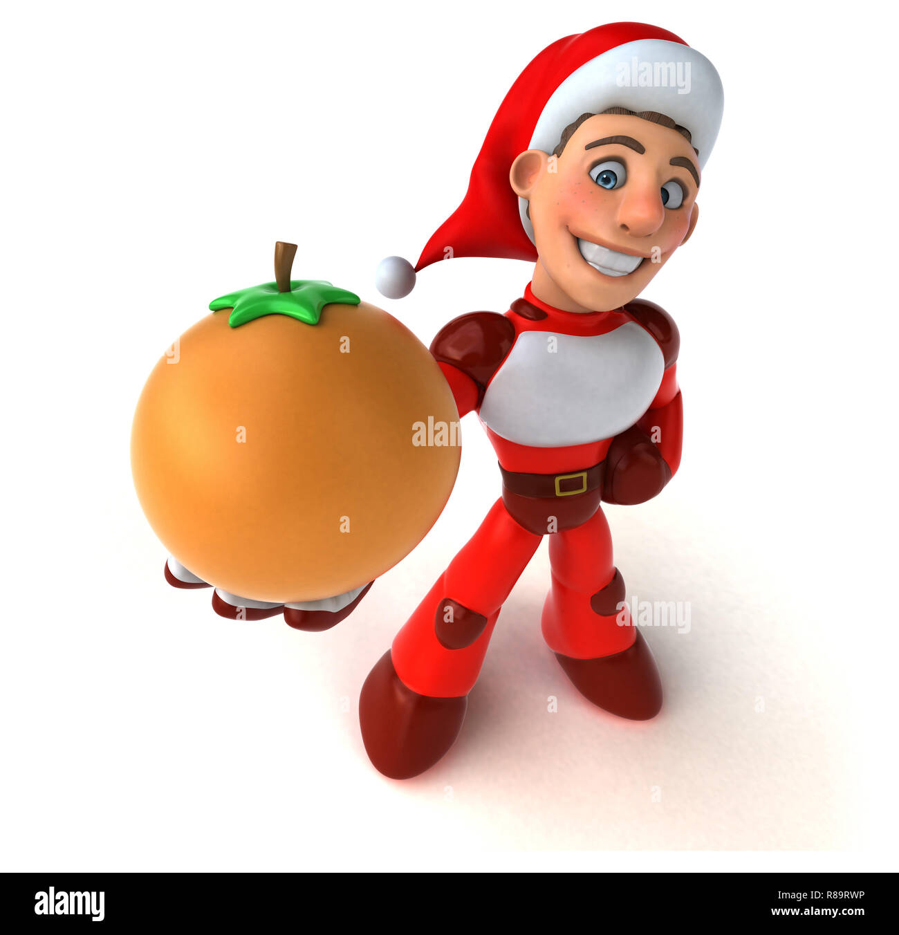 Fun Super Santa Claus - 3D Illustration Stock Photo - Alamy