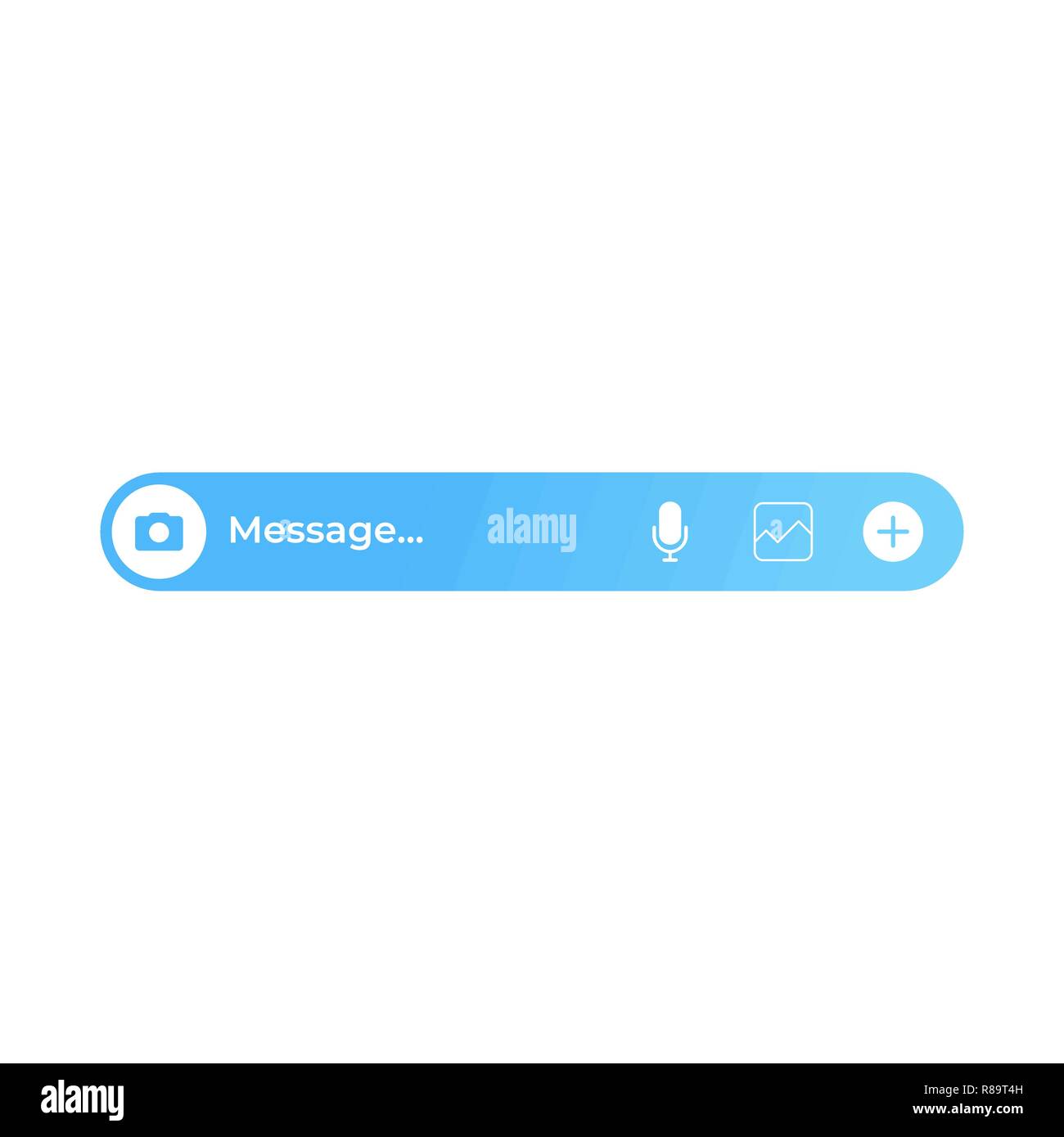 Blue message text box. Modern messenger user interface Stock Vector ...