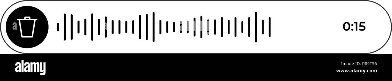 Voice and audio message waveform. UI of modern conversation app Stock ...