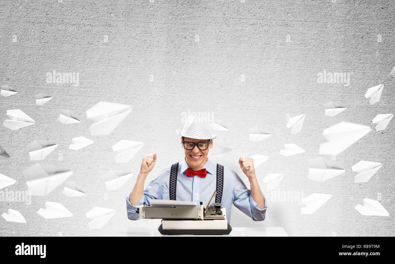 Creative inspiration of young writer Stock Photo - Alamy