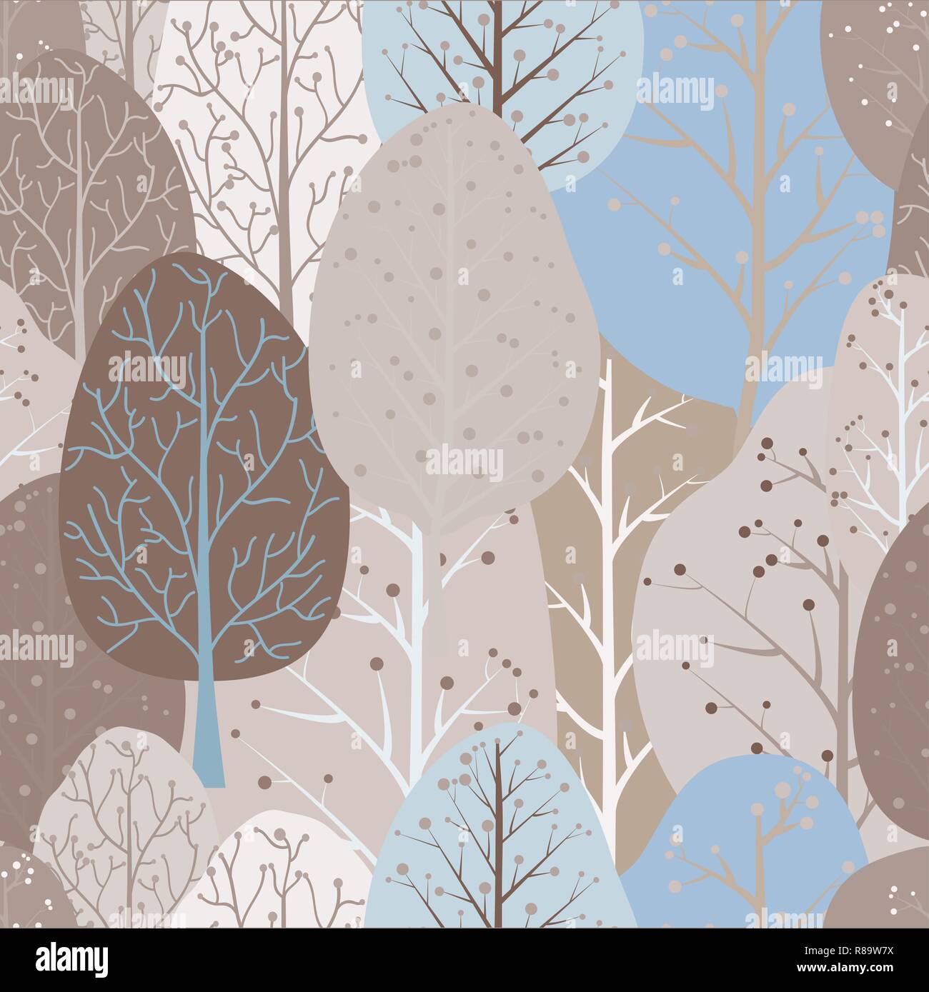 Seamless repeating abstract background of abstract trees Stock Vector ...