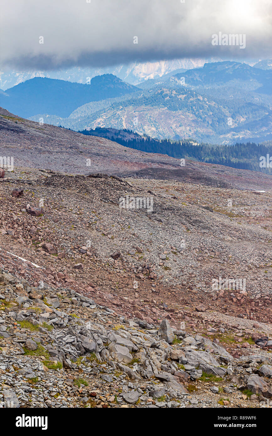 dark cloud and fog over mountains and rocky valleys Stock Photo - Alamy