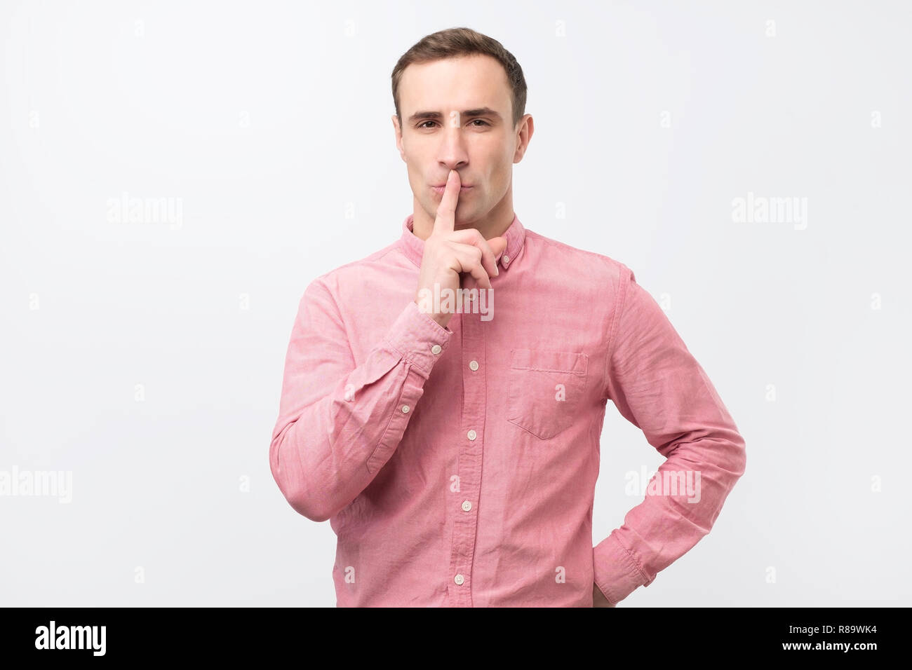 Stop finger gesture hand hi-res stock photography and images - Alamy