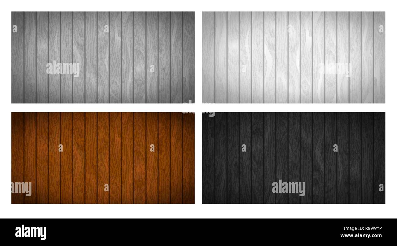 Set of different realistic wooden boards with texture Stock Vector ...