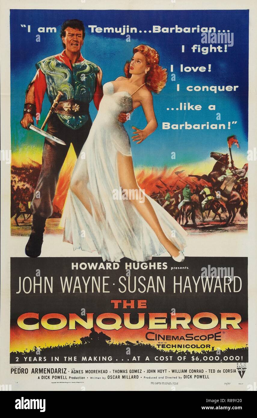 The Conqueror Year : 1956 USA Director : Dick Powell John Wayne, Susan ...