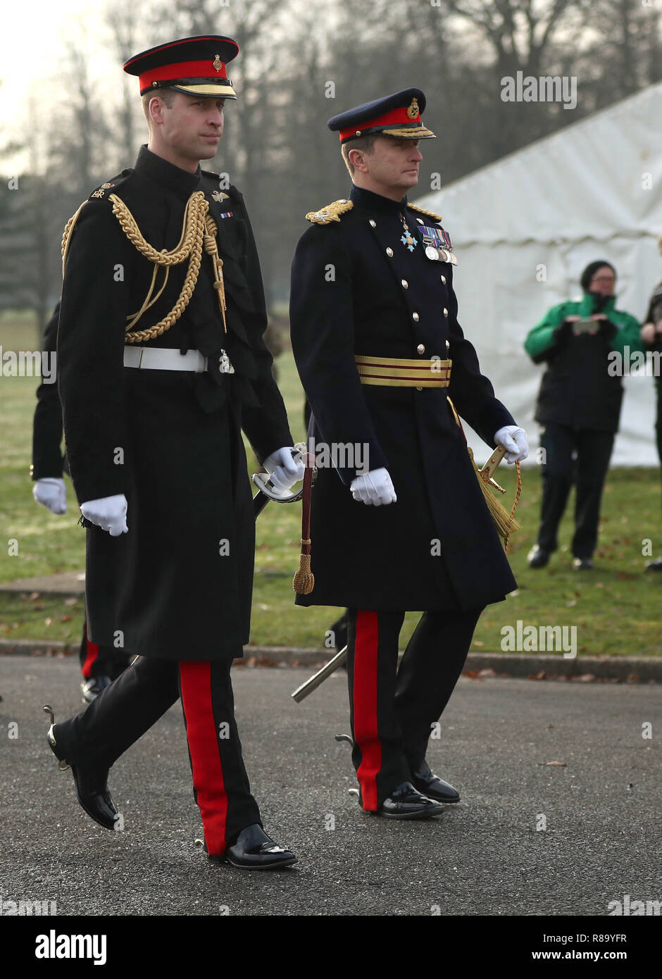 The Duke of Cambridge (left) represents the Queen as the Reviewing ...