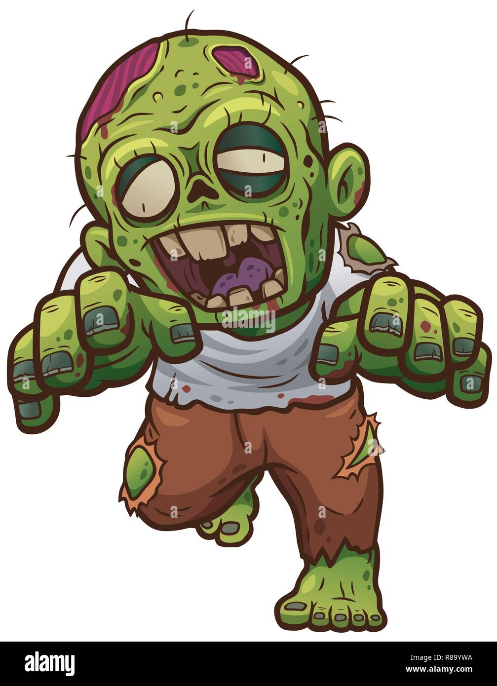 Vector illustration of Cartoon Zombie Stock Vector Image & Art - Alamy