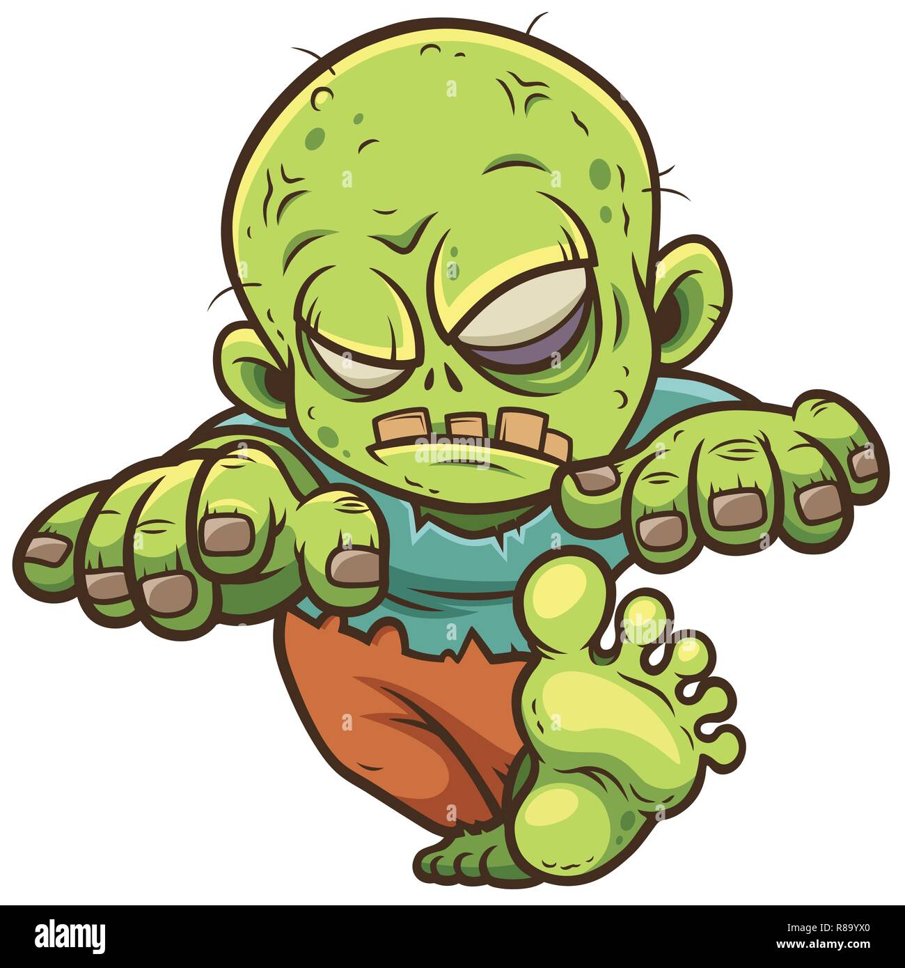 Vector illustration of Cartoon Zombie Stock Vector Image & Art - Alamy