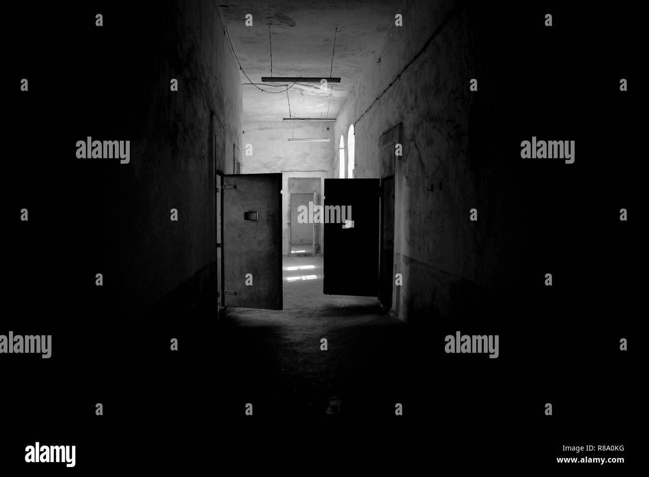 Black white prison cell Black and White Stock Photos & Images - Alamy