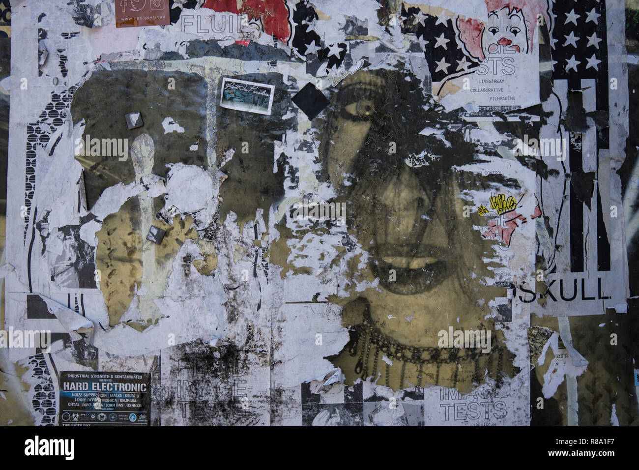 Torn posters on wall hi-res stock photography and images - Alamy