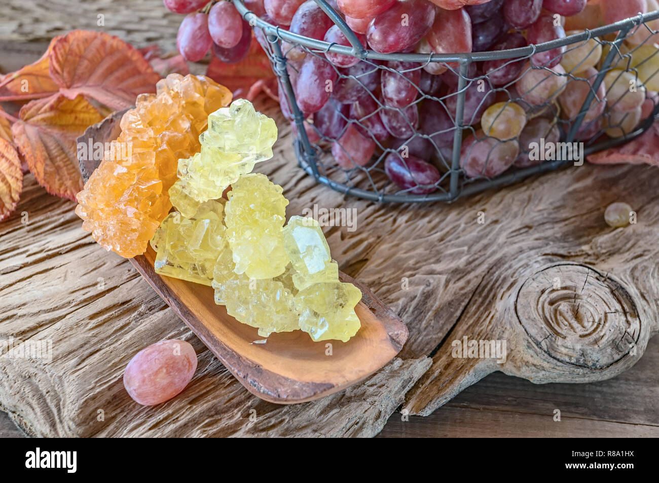 Dry crystal grape sugar from the juice. Sugar substitute Stock Photo ...
