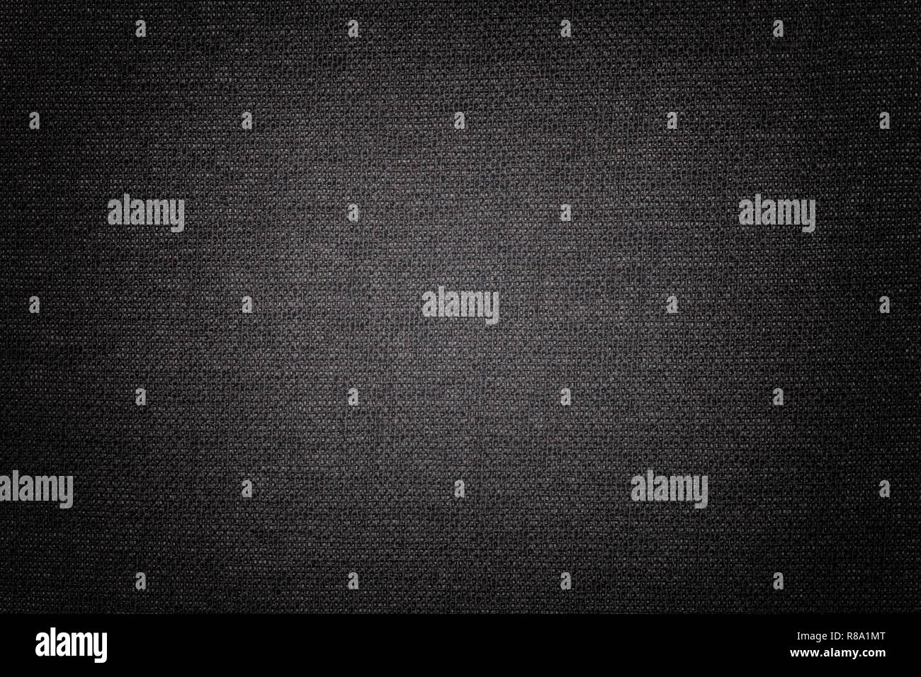 Dark gray background from a textile material with wicker pattern ...