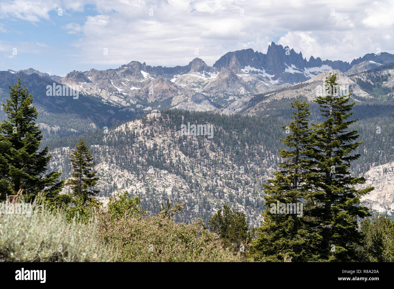 Minaret Vista Point in Mammoth Lakes California in the summer on a ...