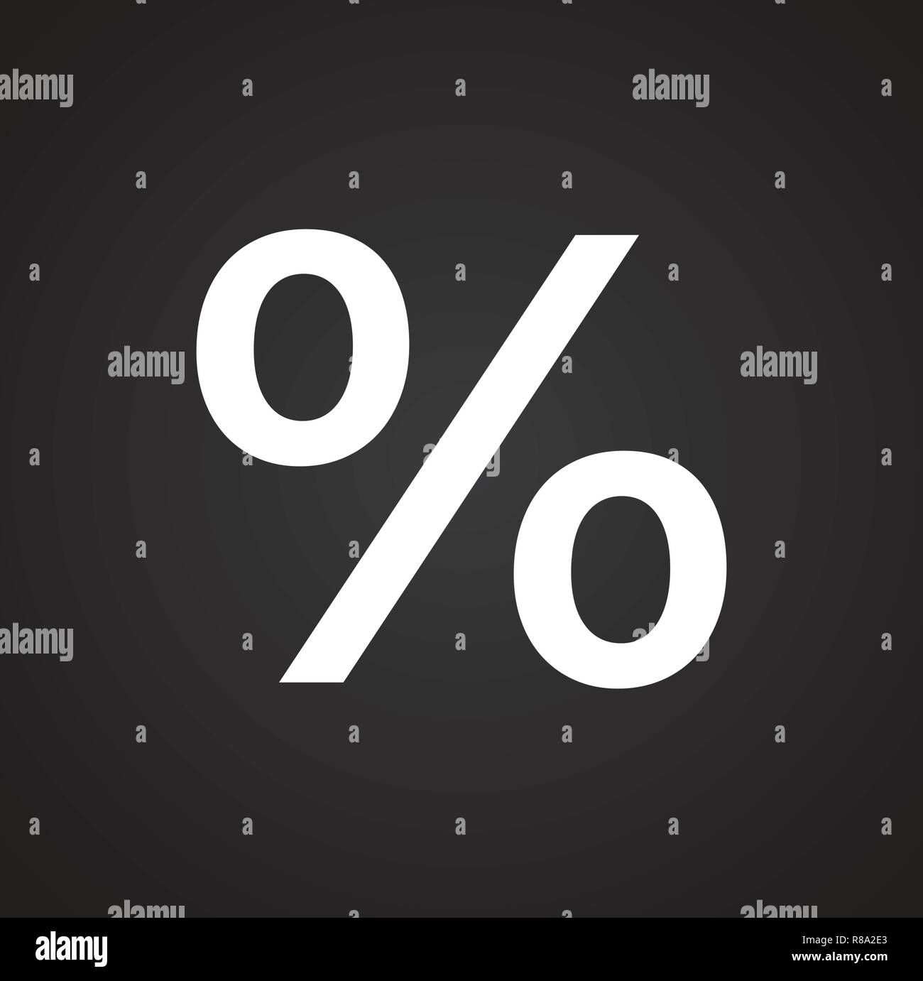 Percent icon on black background for graphic and web design, Modern ...