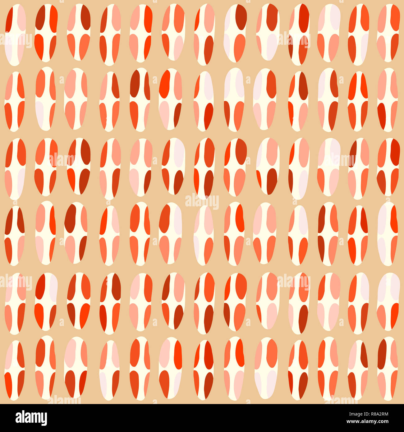 Abstract seamless pattern background. Colorful hand-drawn oval shapes ...