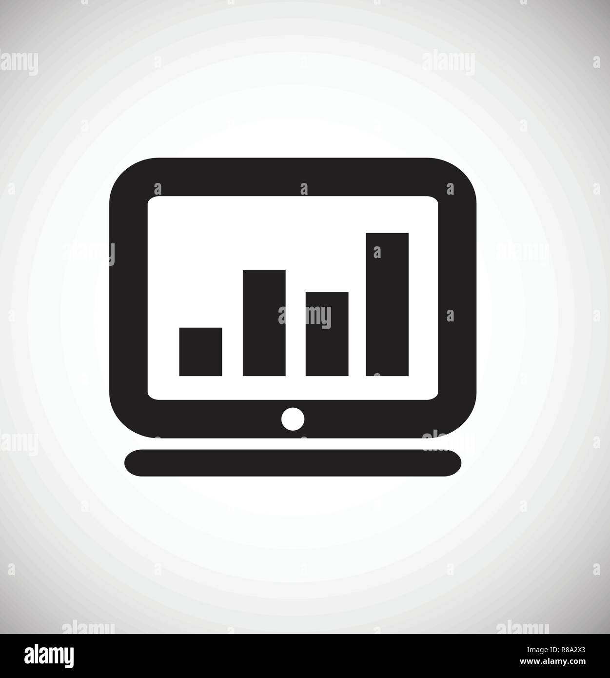 screen with diagram icon on white background for graphic and web design ...