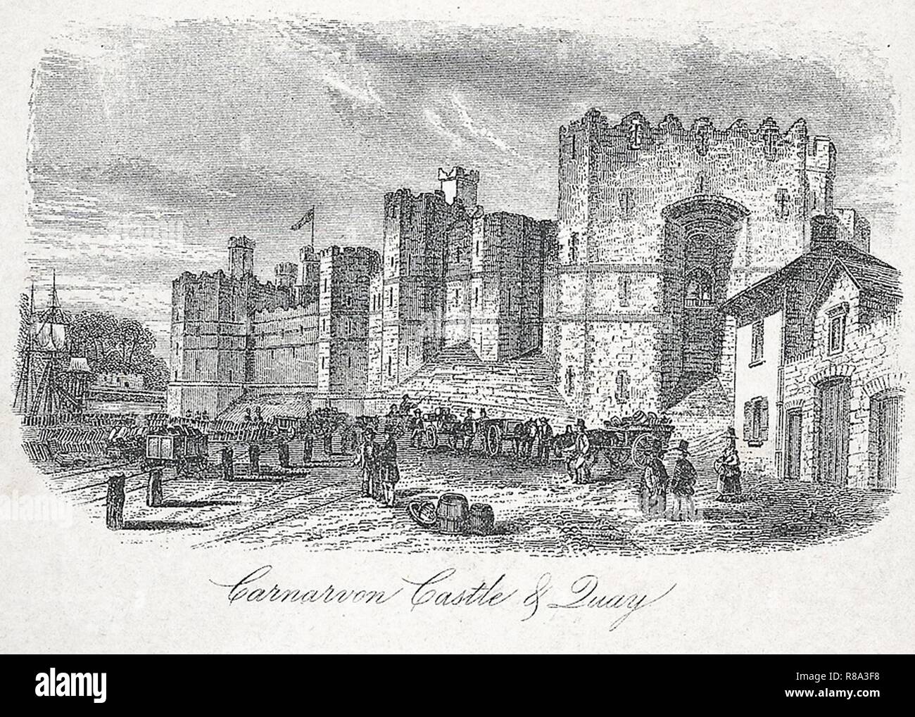 Carnarvon Castle & Quay Stock Photo - Alamy