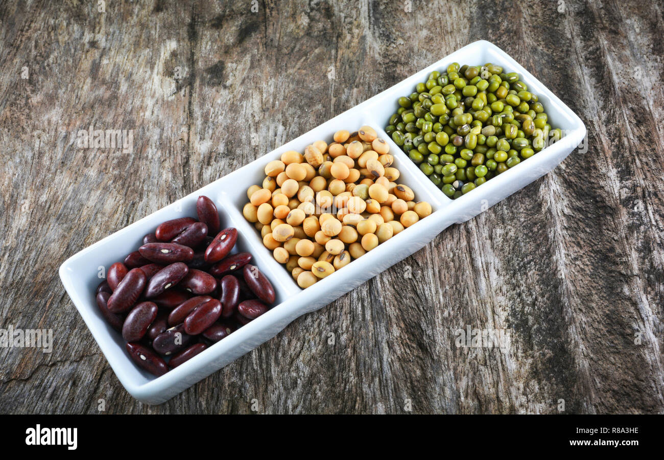 whole grains seeds various beans lentils with mung bean , soybean and ...
