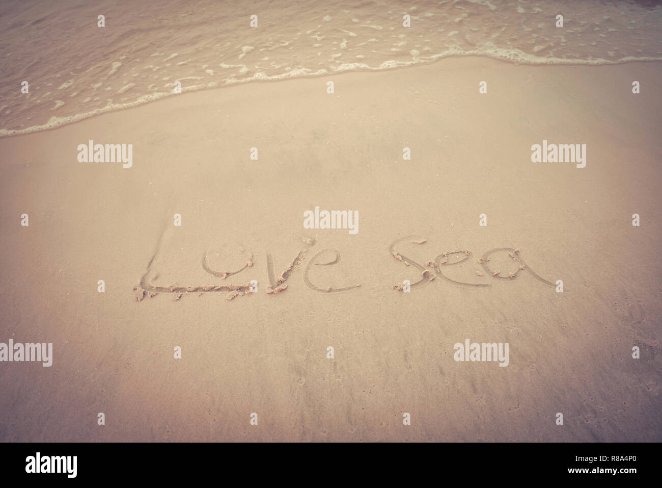 the beach sea texture background / text on sand beach written words ...