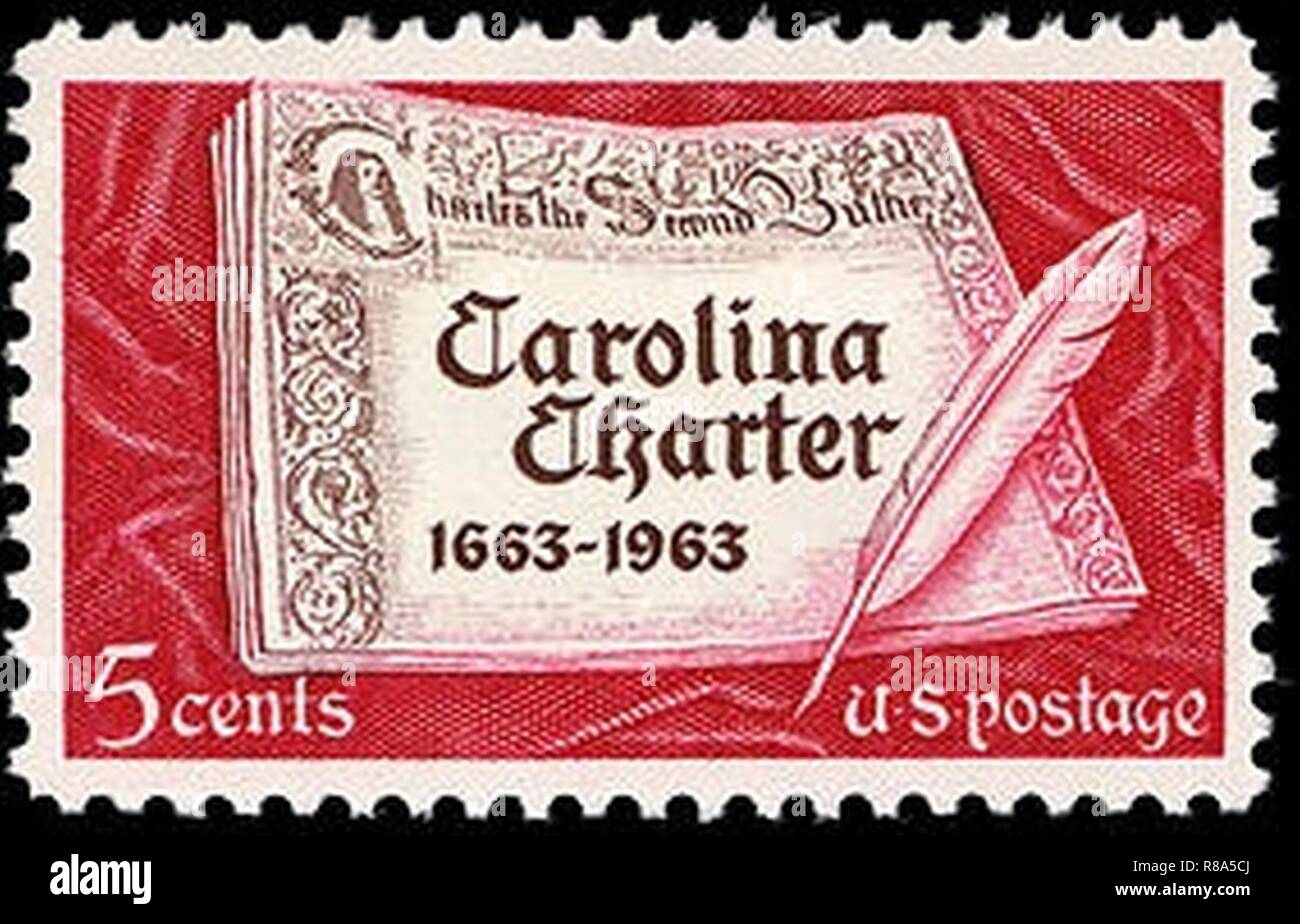 Carolina Charter 1963 U.S. stamp.1 Stock Photo - Alamy