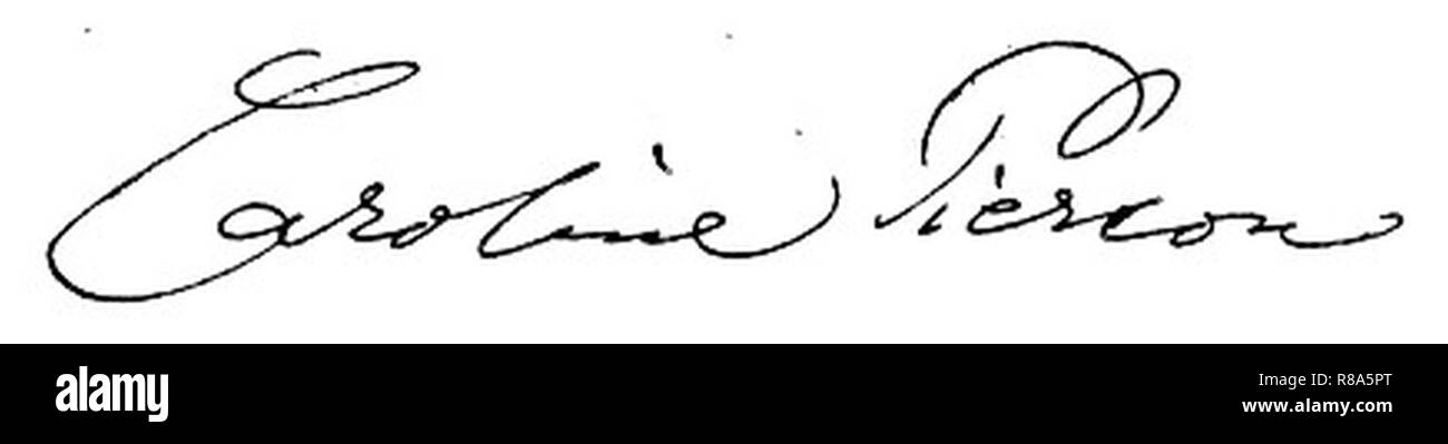 Caroline Pierson Signatur Stock Photo - Alamy