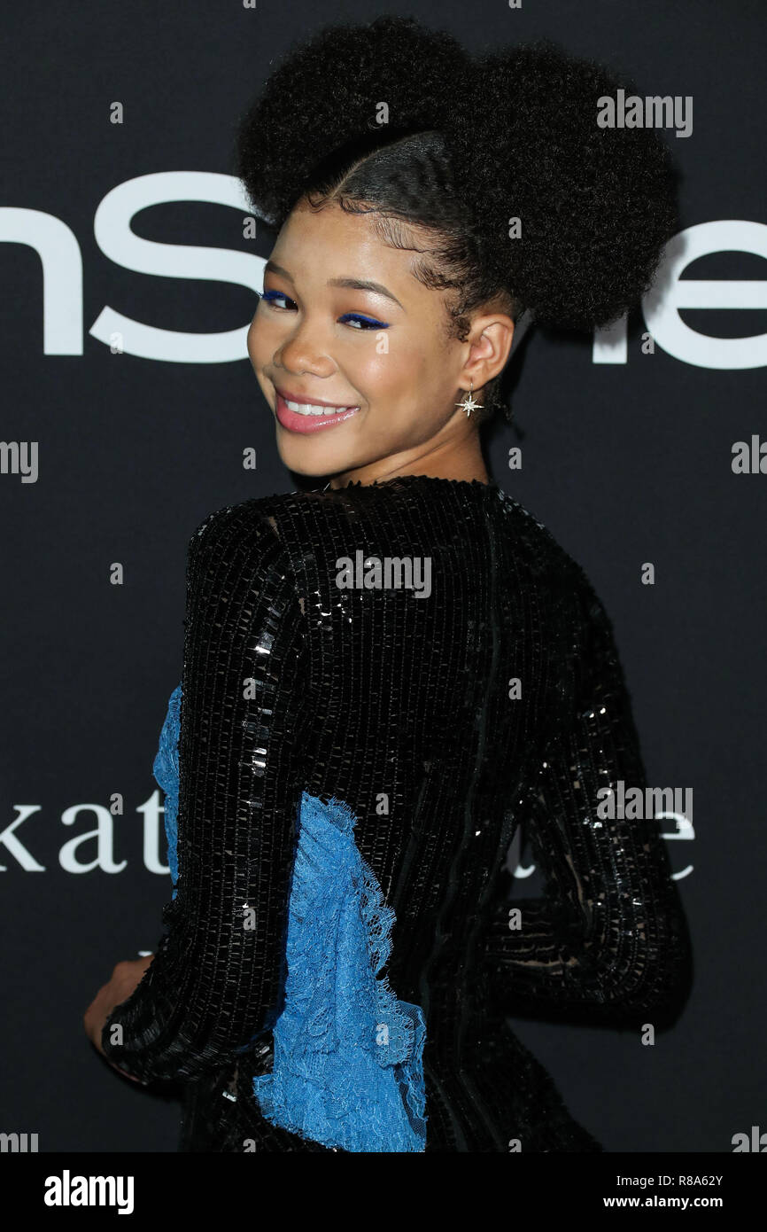 LOS ANGELES, CA, USA - OCTOBER 22: Actress Storm Reid wearing Preen ...