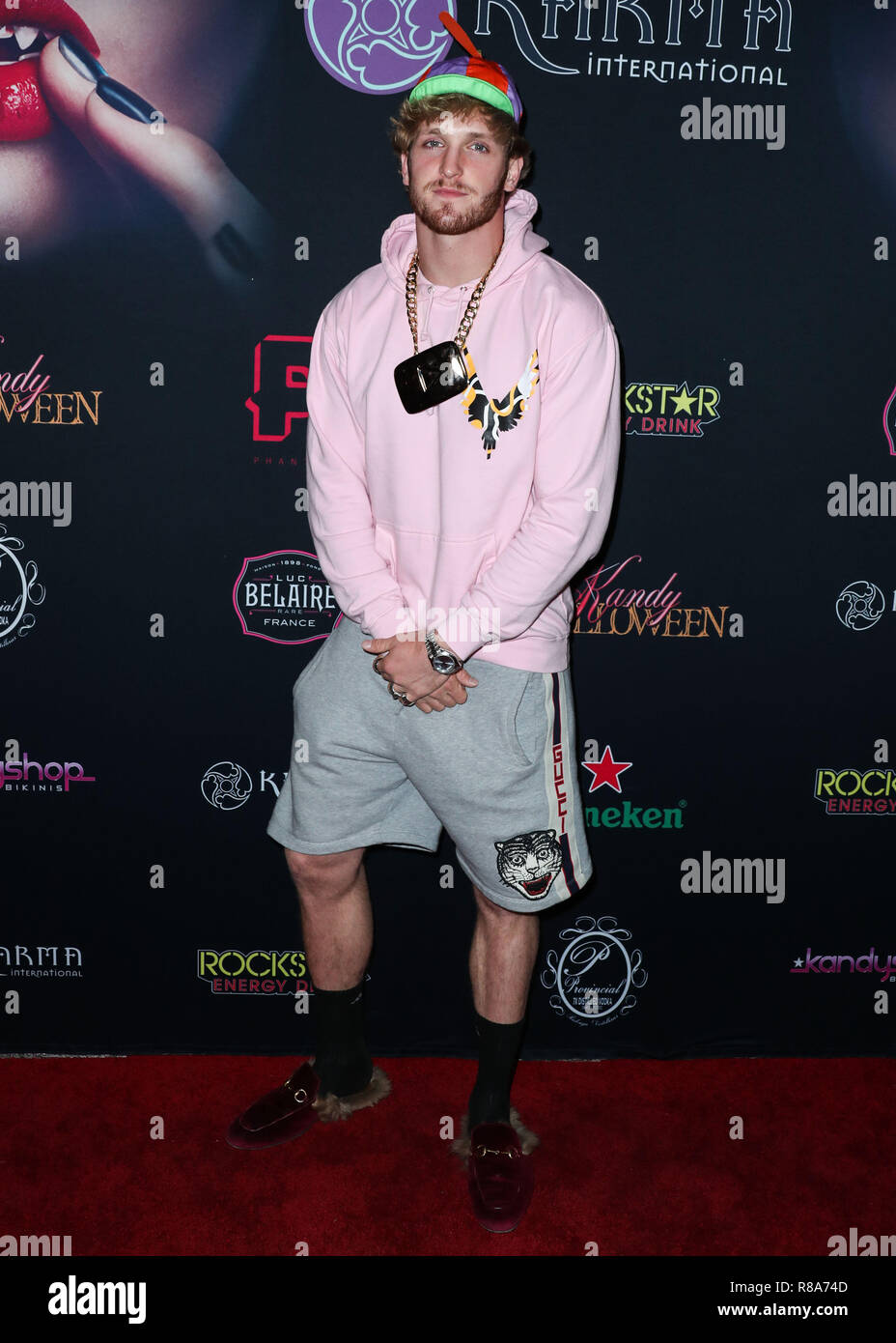 HOLLYWOOD, LOS ANGELES, CA, USA - OCTOBER 20: Actor Logan Paul arrives ...
