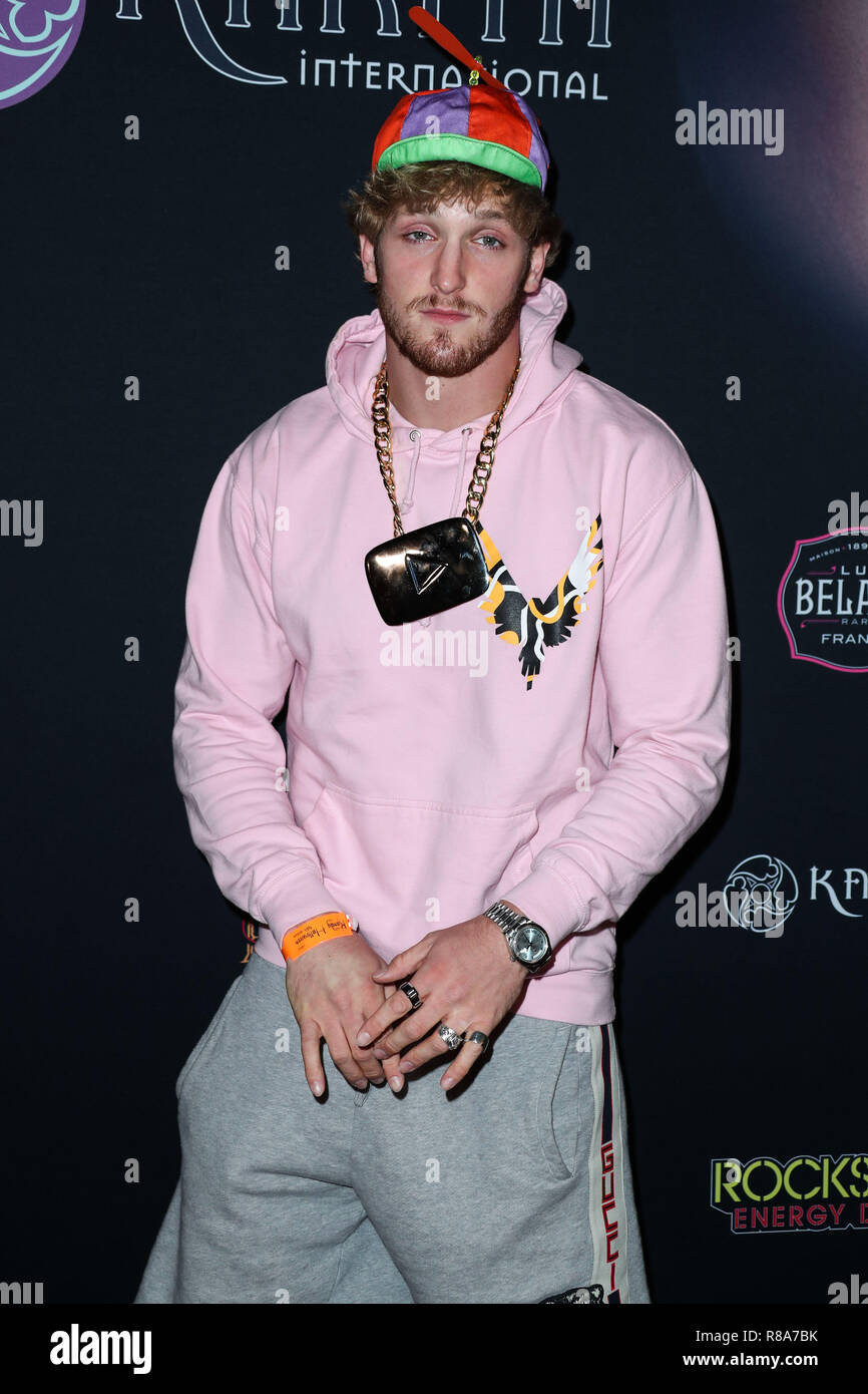 HOLLYWOOD, LOS ANGELES, CA, USA - OCTOBER 20: Actor Logan Paul arrives ...