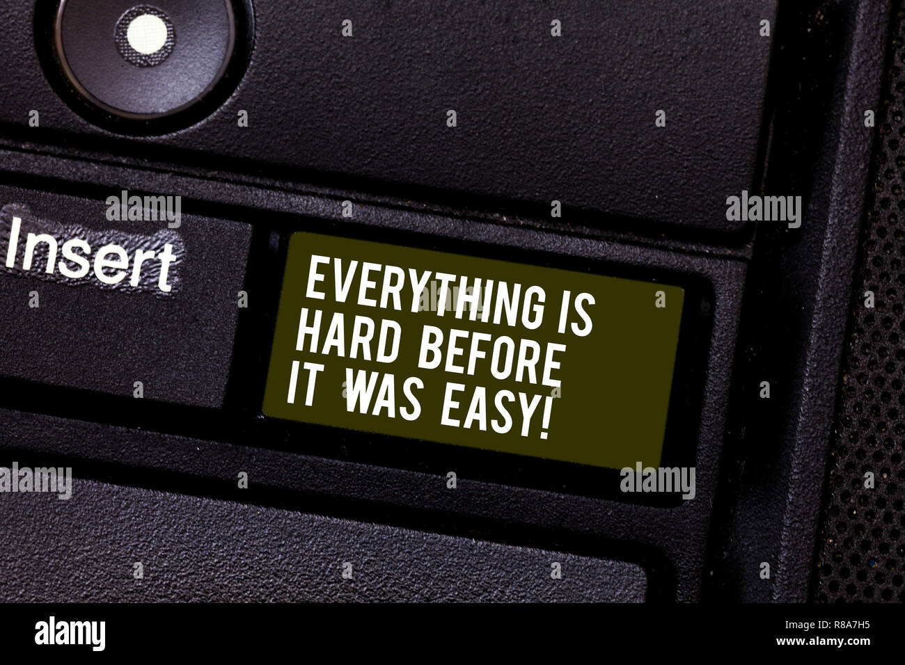 Handwriting text writing Everything Is Hard Before It Was Easy. Concept ...