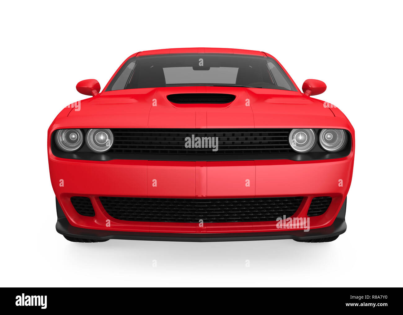 Red Sedan Car Isolated Stock Photo - Alamy