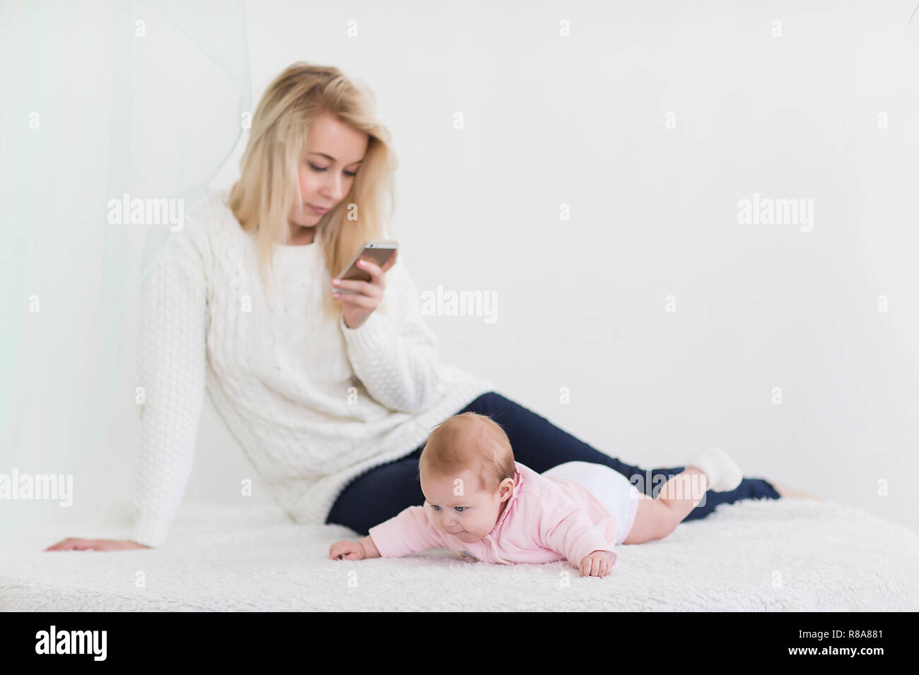 Happy busy mum home hi-res stock photography and images - Alamy