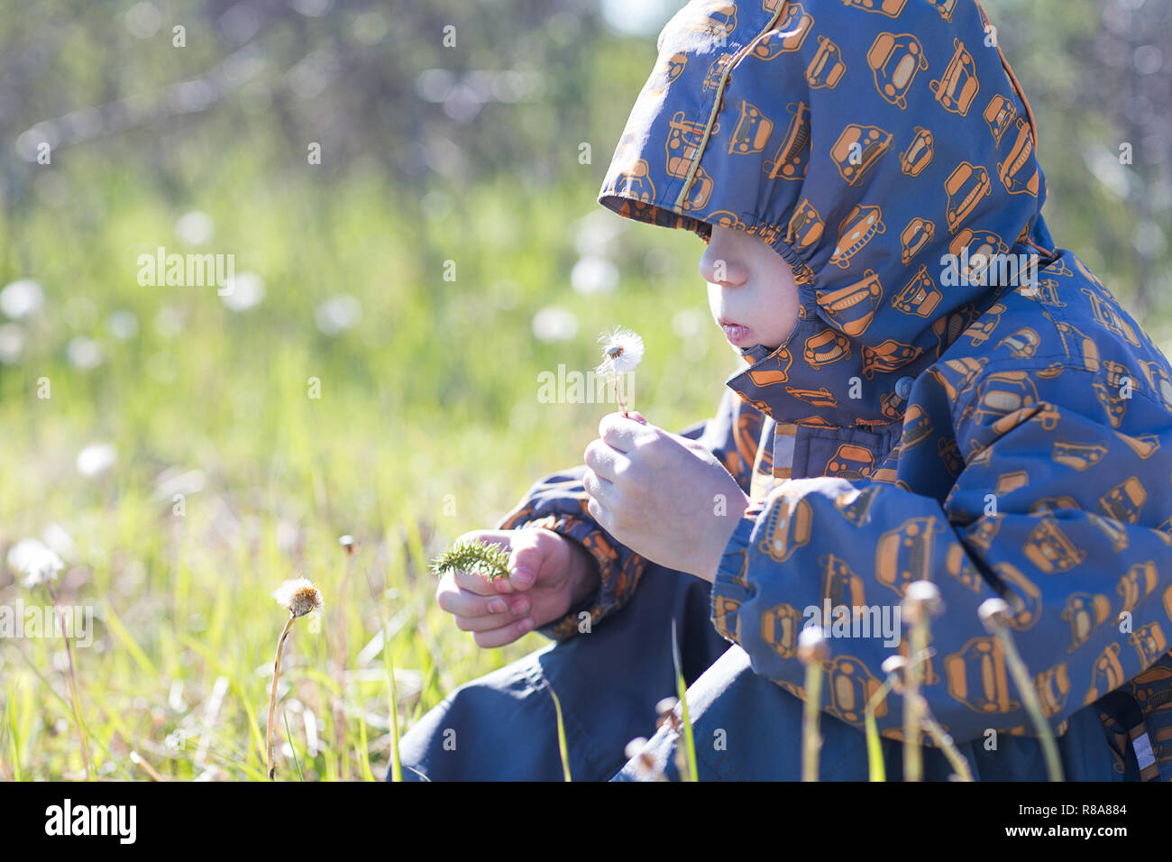 Child wind blowing in face hi-res stock photography and images - Alamy