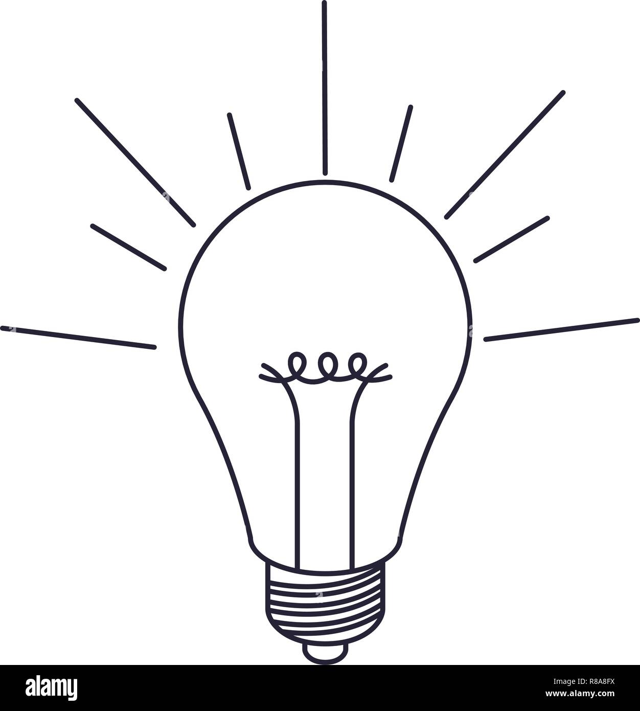 light bulb on isolated icon Stock Vector Image & Art - Alamy