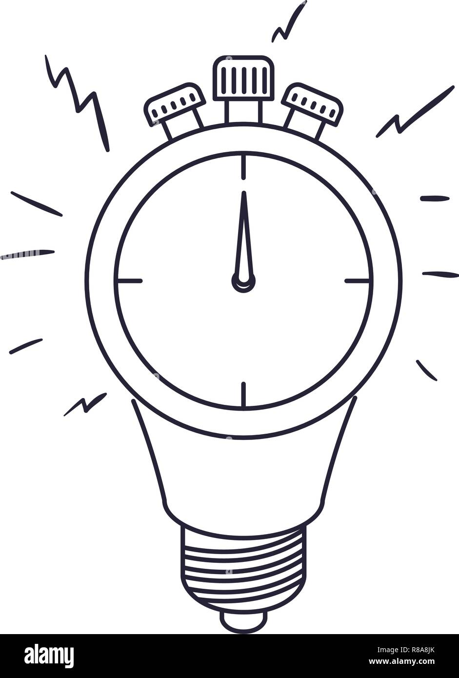 time bulb isolated icon Stock Vector Image & Art - Alamy
