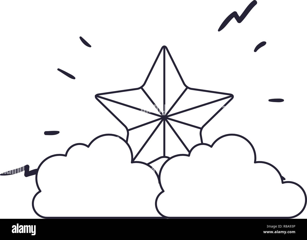 star with clouds isolated icon Stock Vector Image & Art - Alamy