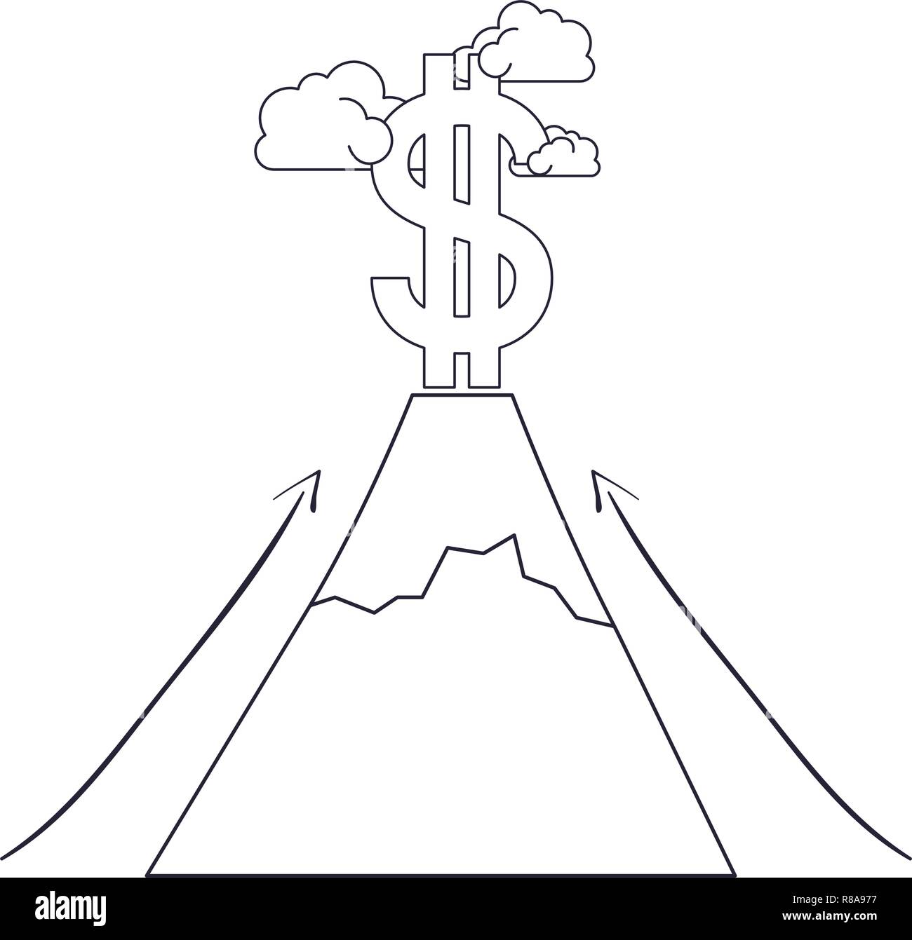Wealth mountain Stock Vector Images - Alamy