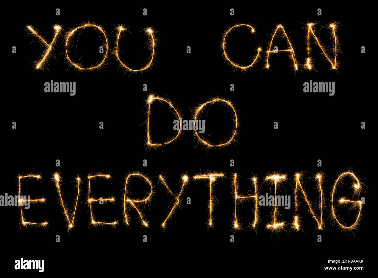 close up view of you can do everything light lettering on black ...