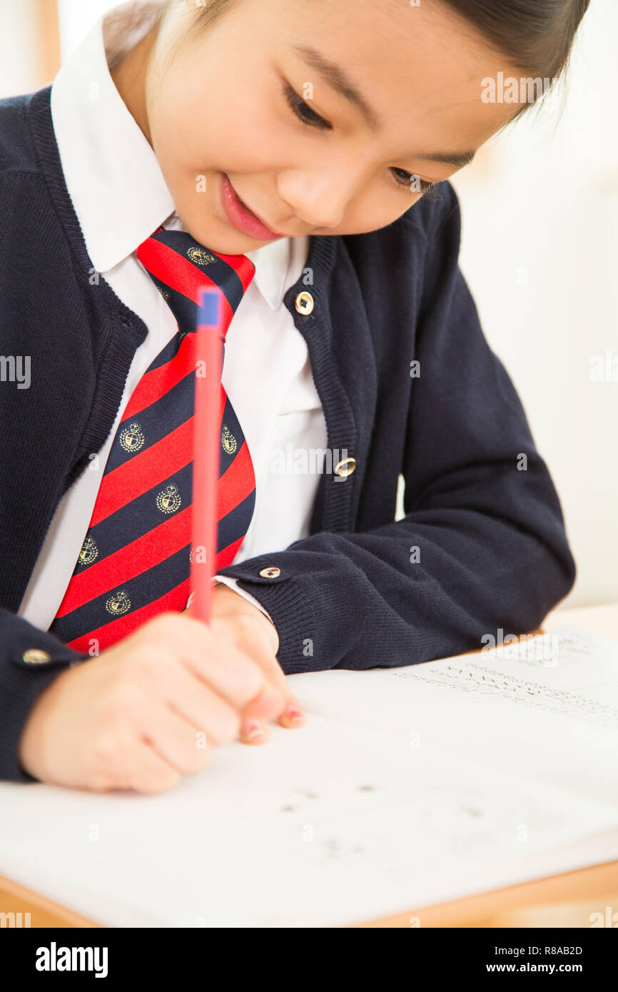 Young Student Studying In Class Stock Photo - Alamy