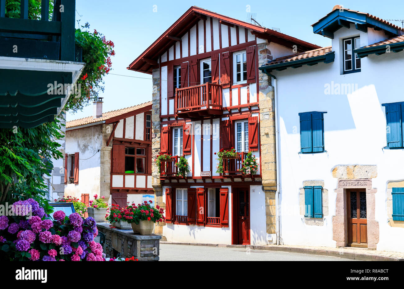Ascain, Pays Basque, France Stock Photo - Alamy