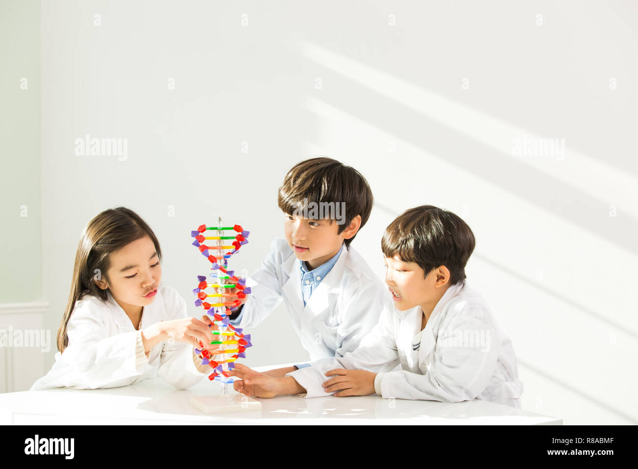 Young Students Learning About DNA Stock Photo - Alamy
