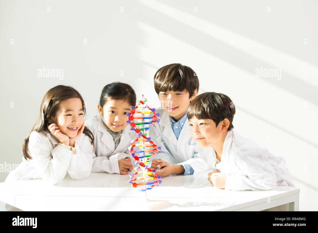 Young Students Learning About DNA Stock Photo - Alamy